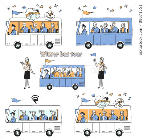 Winter senior bus trip - Stock Illustration [89671551] - PIXTA
