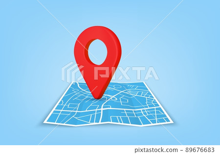 3D Map pins - Stock Illustration [89676683] - PIXTA