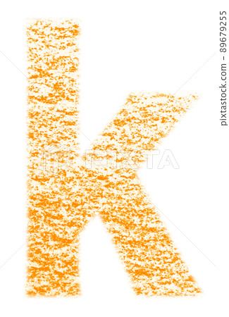 Alphabet drawn with crayon k lowercase orange... - Stock Illustration ...