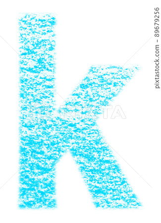Alphabet drawn with crayon k lowercase light... - Stock Illustration ...