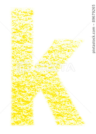Alphabet drawn with crayon k lowercase yellow... - Stock Illustration ...