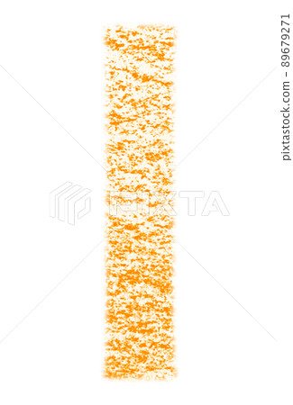 Alphabet drawn with crayon l Lowercase orange... - Stock Illustration ...