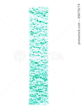 Alphabet drawn with crayon l Lowercase green... - Stock Illustration ...