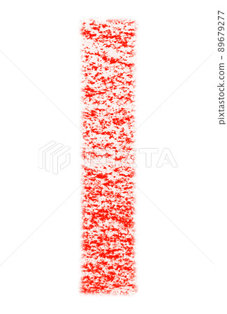 Alphabet drawn with crayon l Lowercase Red... - Stock Illustration ...