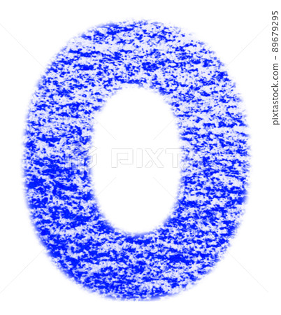Alphabet drawn with crayon o Lowercase blue... - Stock Illustration ...