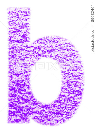 Alphabet drawn with crayon b Lowercase purple... - Stock Illustration ...