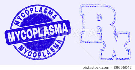 Blue Grunge Mycoplasma Stamp and Rx Symbol Mosaic - Stock Illustration ...