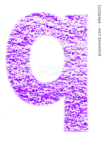 Alphabet drawn with crayon q Lowercase Purple... - Stock Illustration ...