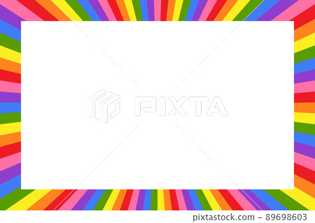 Rainbow radiant frame - Stock Illustration [89698603] - PIXTA