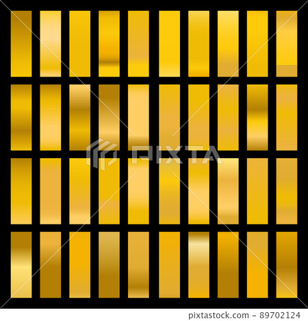 Metalic gradient collection with shiny gold... - Stock Illustration ...