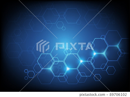 Polygon Blockchain concept, Technology background - Stock Illustration ...