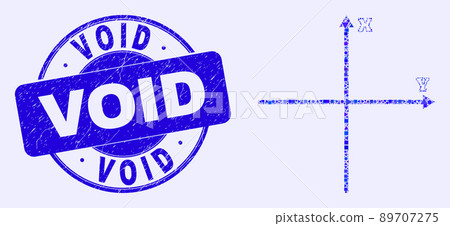 Blue Distress Void Stamp and Cartesian Axes Mosaic - Stock Illustration ...