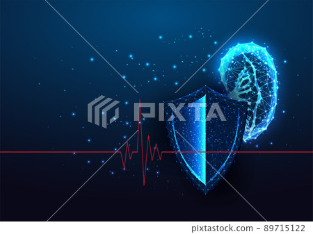 Futuristic spleen protection, immunity concept... - Stock Illustration ...