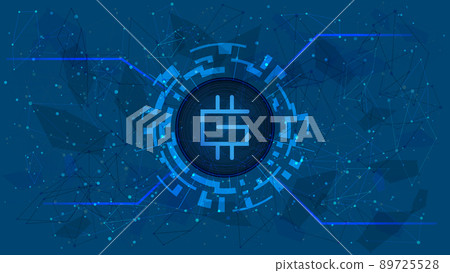 Stepn GMT token symbol in digital circle with... - Stock Illustration ...