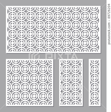 Set of panels with a geometric pattern.... - Stock Illustration ...