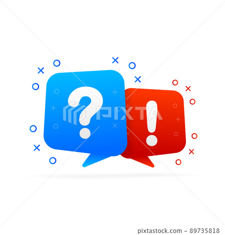 Question and answer flat design icon. Vector... - Stock Illustration ...