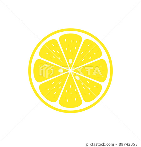 Illustration of a cross section of a lemon cut... - Stock Illustration ...