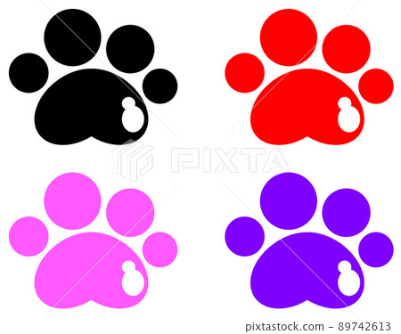 Animal paws type illustration - Stock Illustration [89742613] - PIXTA