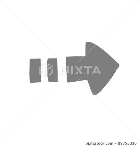 Arrow icon rough hand-painted style - Stock Illustration [89755036] - PIXTA