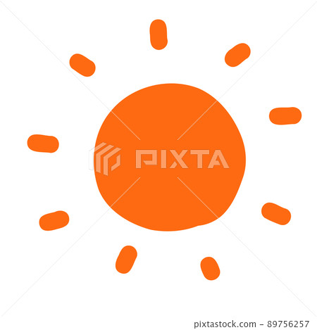 Sun icon rough handwritten style - Stock Illustration [89756257] - PIXTA