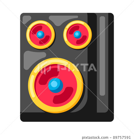 Illustration of musical subwoofer acoustics. - Stock Illustration ...