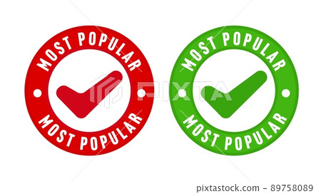 Most popular sticker set. Label badge for... - Stock Illustration ...