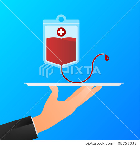 Abstract brochure with red blood donation for... - Stock Illustration ...