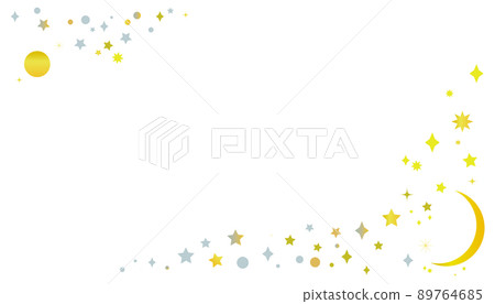 Star and moon frame illustration background... - Stock Illustration ...