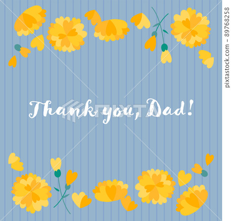 Father's Day Heart Flower Message Card - Stock Illustration [89768258 ...