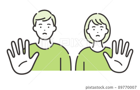 A couple of young men and women refuse poses - Stock Illustration ...