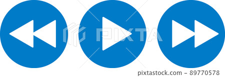 Video playback, fast forward, rewind button,... - Stock Illustration ...