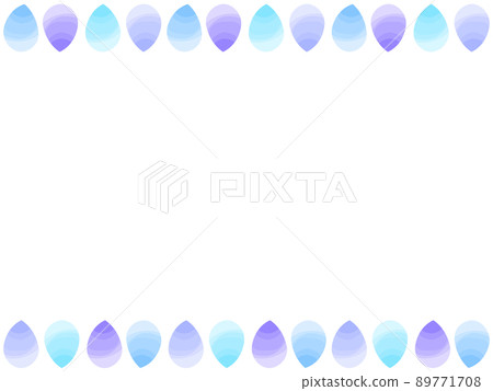 Watercolor raindrop frame with beautiful gradation - Stock Illustration ...
