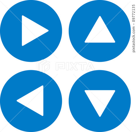 Triangle arrow icon set (lower right upper... - Stock Illustration ...
