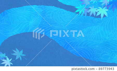 Japanese style material that expresses the flow... - Stock Illustration ...