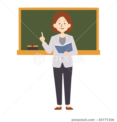 Illustration of a teacher giving a lesson - Stock Illustration ...