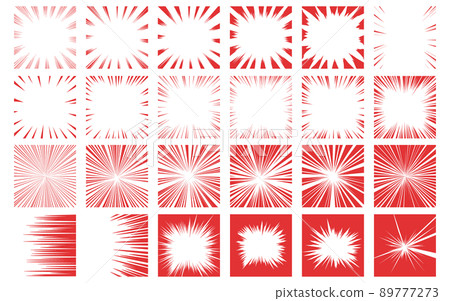 Red concentrated line vector material set - Stock Illustration ...
