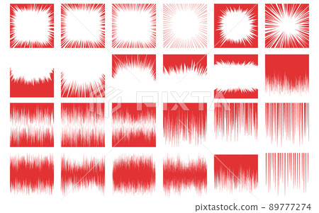 Red concentrated line vector material set - Stock Illustration ...