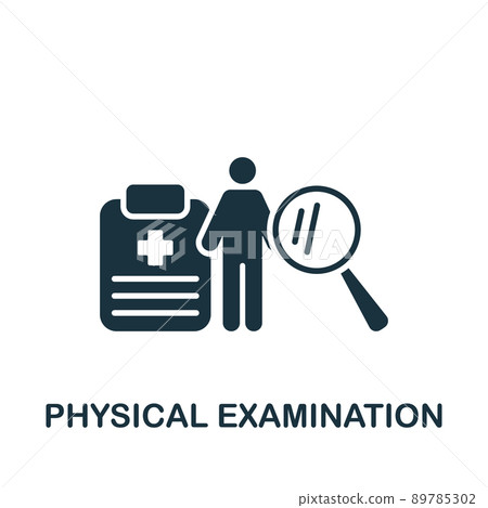Physical Examination icon. Monochrome simple... - Stock Illustration ...