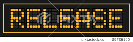 Orange color led in word release on black... - Stock Illustration ...