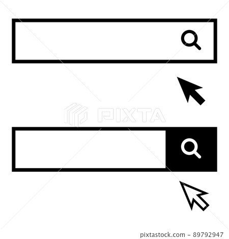 Search bar and mouse cursor - Stock Illustration [89792947] - PIXTA