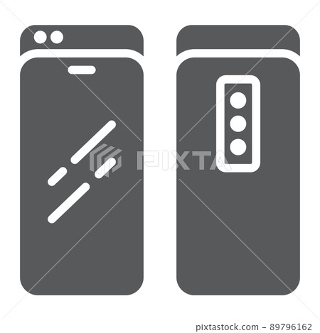 Slider smartphone glyph icon, technology and... - Stock Illustration ...