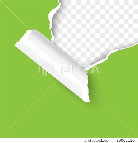 Paper corner torn hole corner of paper sheet... - Stock Illustration ...