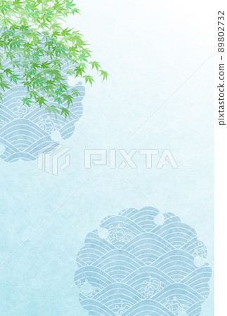 Maple Japanese pattern summer background - Stock Illustration [89802732 ...