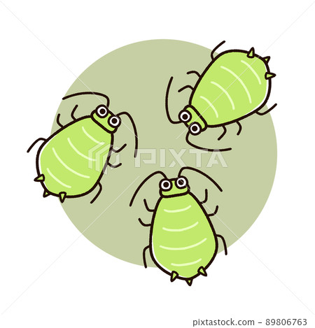 A flock of cute aphids - Stock Illustration [89806763] - PIXTA