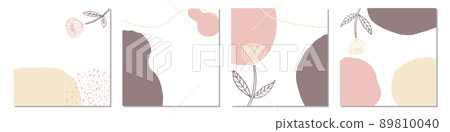 Abstract pastel color frameset - Stock Illustration [89810040] - PIXTA