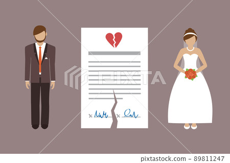 separation divorce pictogram info graphic with... - Stock Illustration ...