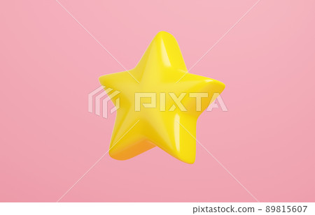 Yellow star for customer review concept - 3d... - Stock Illustration ...
