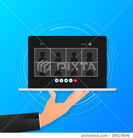 Video call windows for different screen sizes.... - Stock Illustration ...