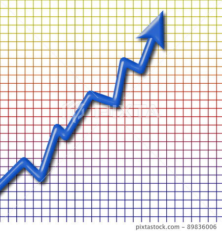 Graph shows rise. Financial infograph - Stock Illustration [89836006 ...