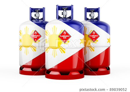 Filipino flag painted on the propane cylinders... - Stock Illustration ...